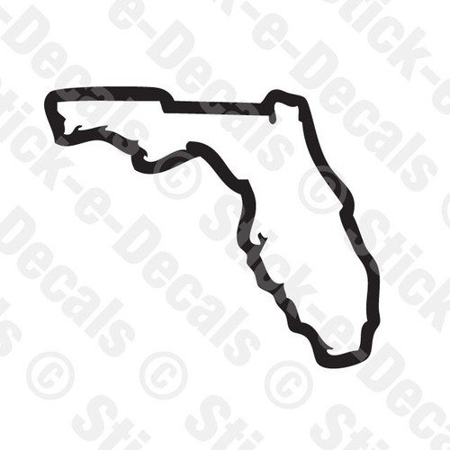 FLORIDA STATE OUTLINE Vinyl Decal Sticker FLORIDA STATE Pride FL | eBay