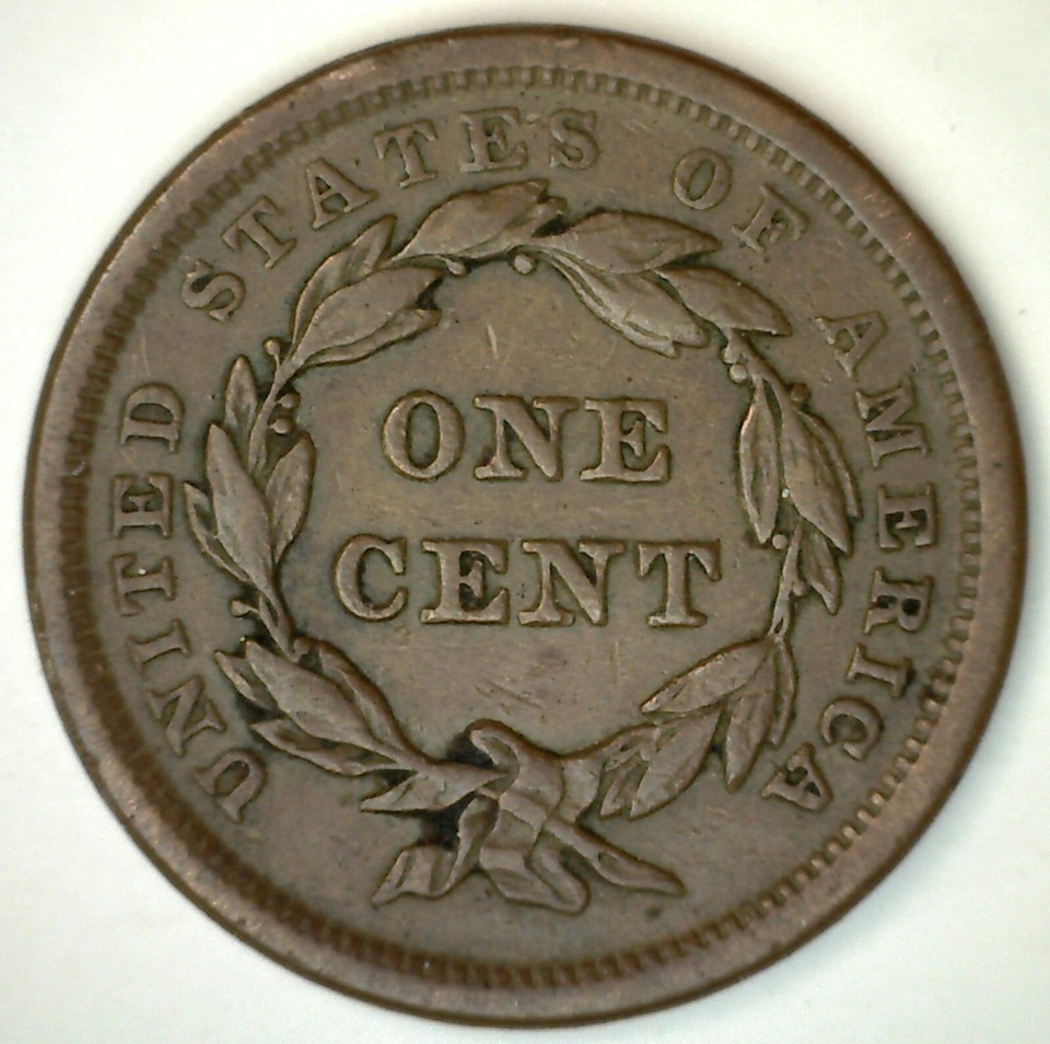 1840 Large Cent US Type Coin Copper Circulated Braided Hair You Grade ...