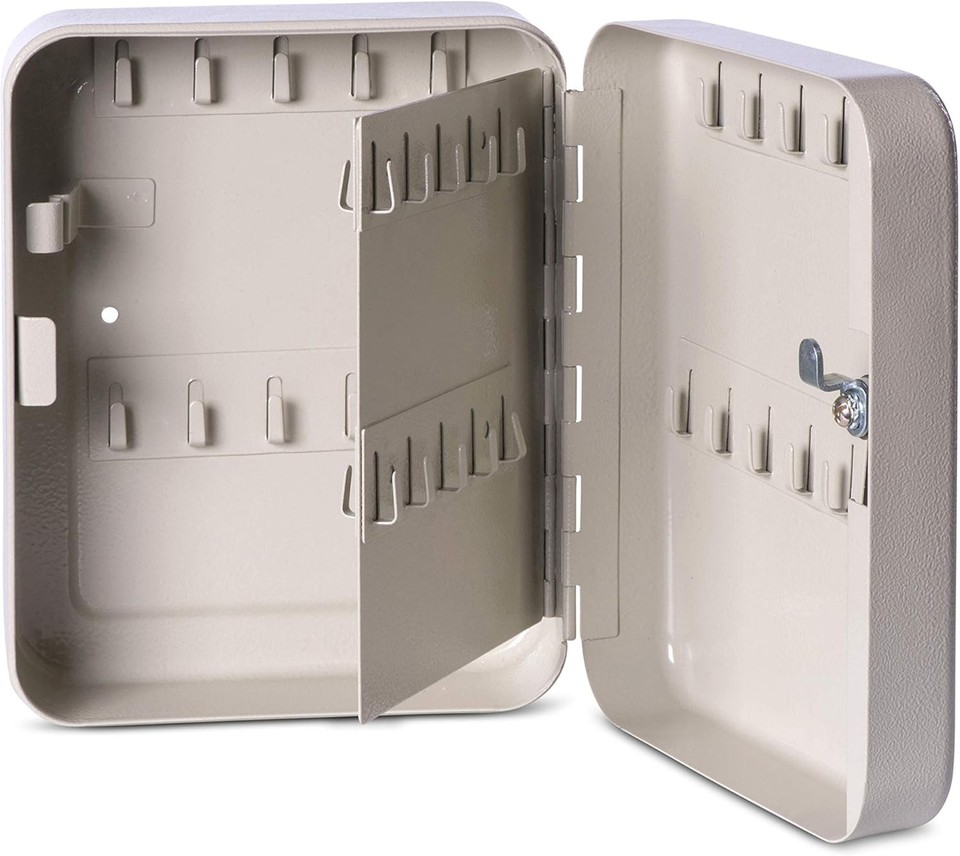 MAUL Wall Mounted Key Cabinet, 40 Keys, 20x16,5x8cm, Grey 40 Keys 56 ...