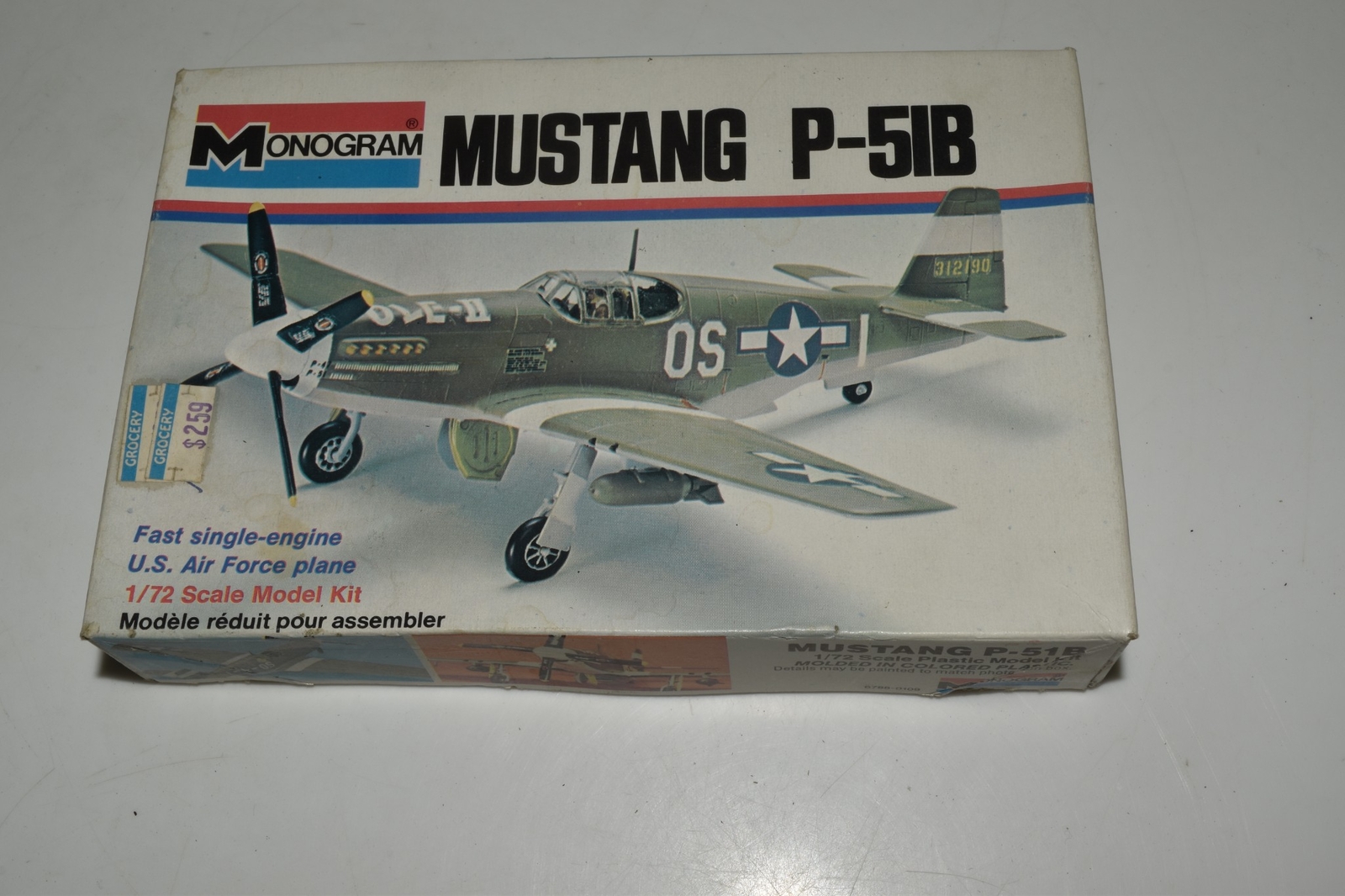 *RB* MONOGRAM MUSTANG P-51B 1/72 SCALE MODEL KIT - NEW/OPEN BOX (QPR31 ...