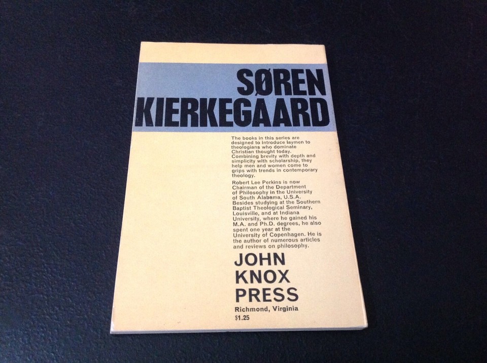 Soren Kierkegaard, Robert L. Perkins 1969 Softcover (John Knox Press ...