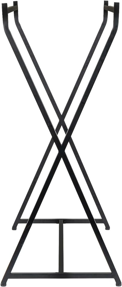 Heavy Duty Black Metal Double Rod Clothing Rack, Freestanding Garment ...