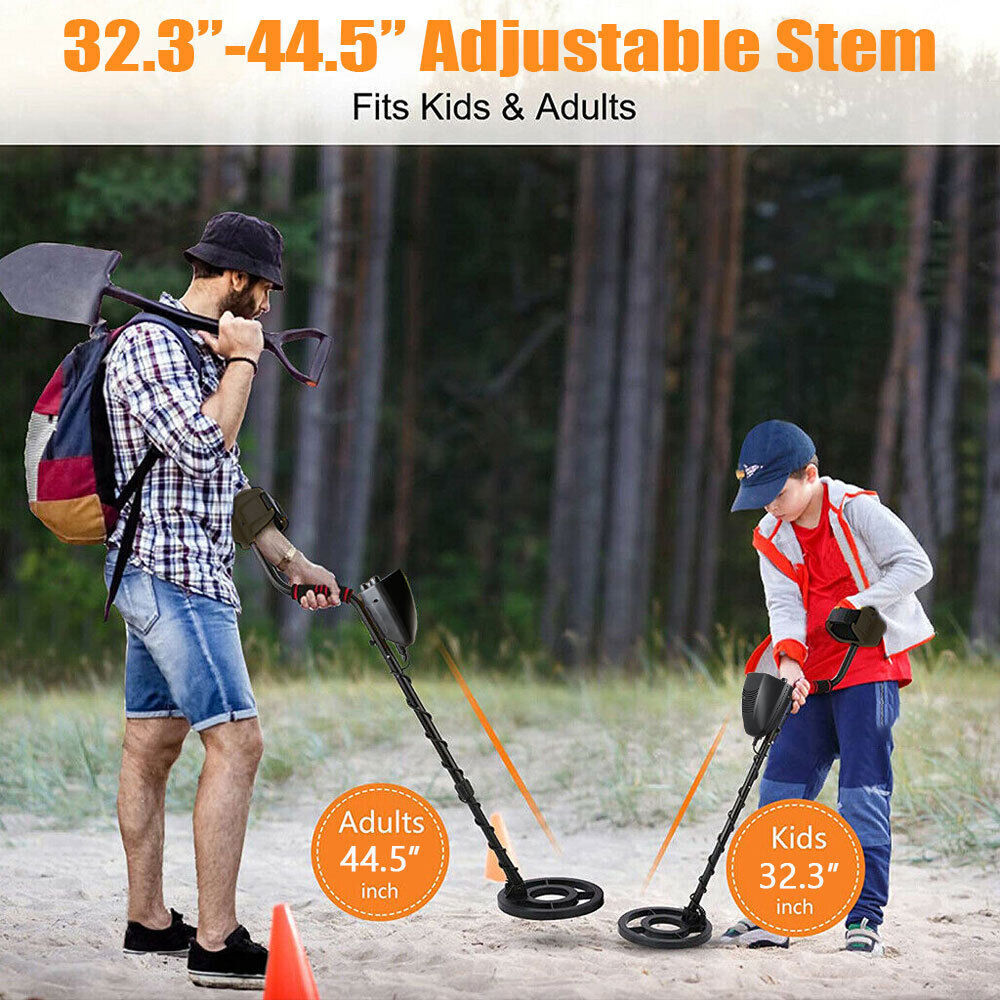 Large Metal Detector for Adult 8" Waterproof Coil Gold Detectors w/ LCD ...