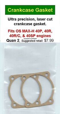 OS MAX-H 40P, 40R, 40R/C, & 40SP Crankcase Gasket 2 Pack NIP | eBay