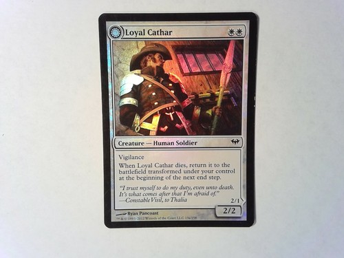 Foil Loyal Cathar // Unhallowed Cathar - Magic the Gathering MTG ...