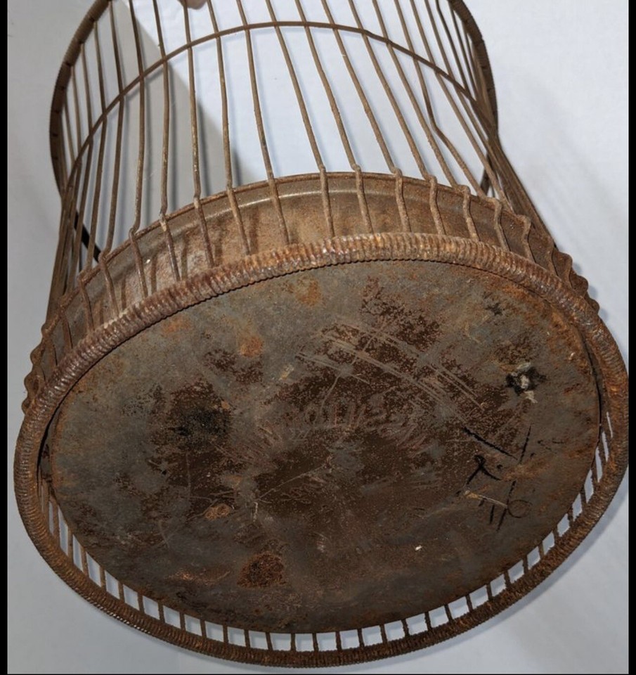 Massillon Wire WasteBasket Co. Waste Paper Trash Can Steampunk Daisy ...