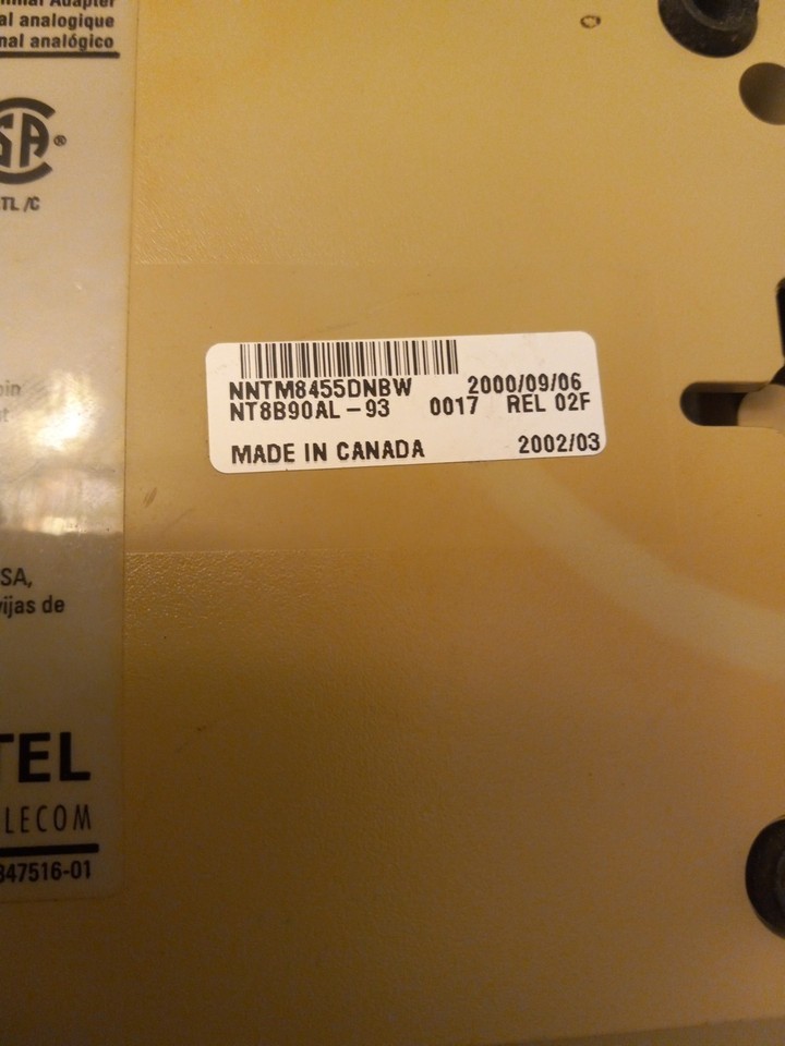 Nortel NT8B90AL-93 Norstar ATA2 Analog Terminal Adapter ONLY - NO CORDS ...