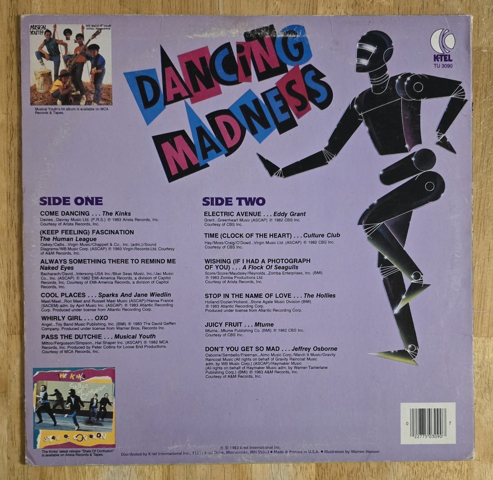 K-Tel Records Dancing Madness Vinyl LP Record VG+ Culture Club Human League | eBay