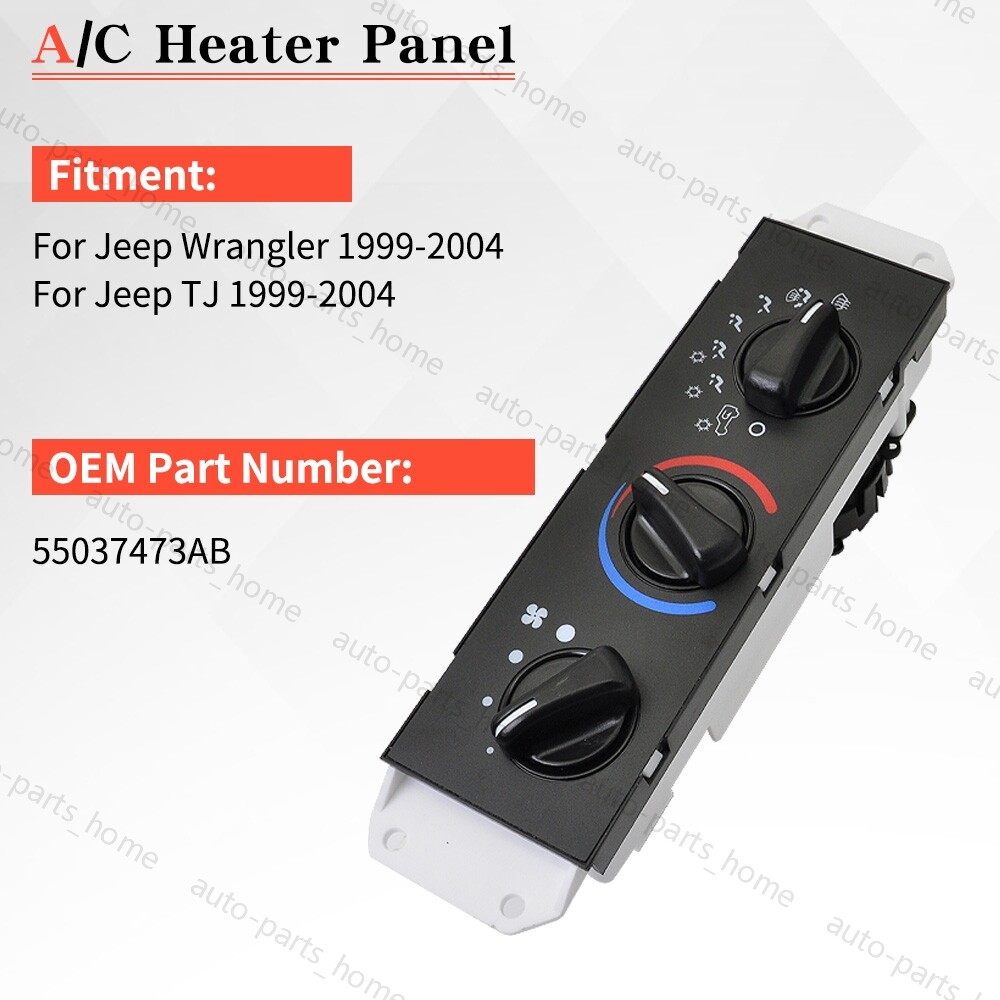 For Jeep Wrangler 99-04 Heater Heat Fan Climate Control Switch w/ AC ...