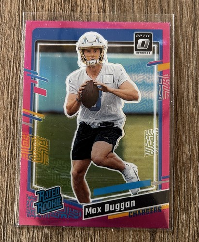 2023 Panini Donruss Max Duggan Optic Pink Rated Rookie RC Chargers #352 ...