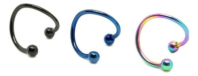 Twist Bar Piercing Nose Lip Ear Helix Tragus Titanium 16g (1.2mm) 3mm ...