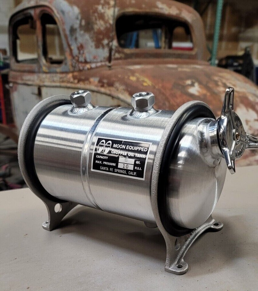 MOONEYES 3 Quart TANK Oil Bag CHOPPER Motorcycle Fuel GASSER Hot Rod ...