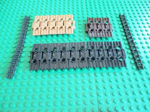 LEGO TECHNIC TREAD LINKS NOUGAT BLACK DARK BROWN LOT PARTS MISC PIECES ...