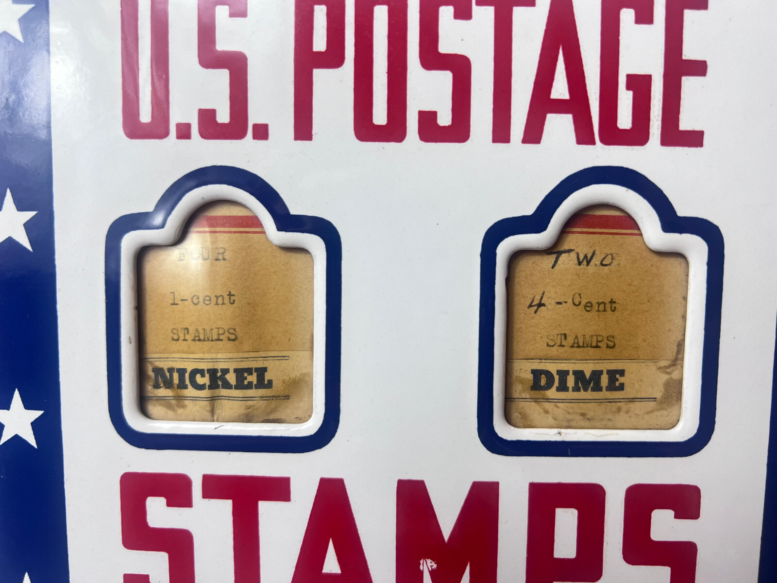 Victory US Postage Stamps Automatic Dispenser Co Porcelain Vending ...