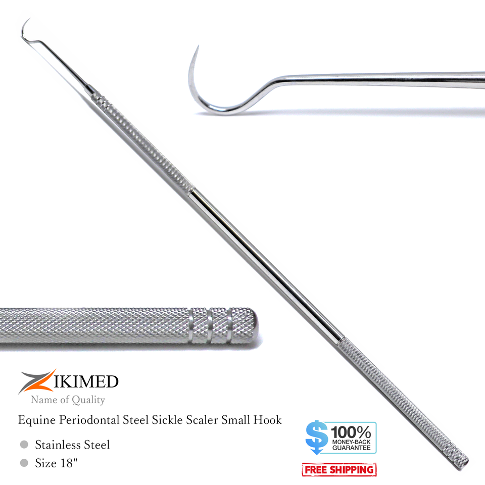 Equine Dental Explorer Shepherd's Large Hook 35 x 25 mm Stainless Steel ...