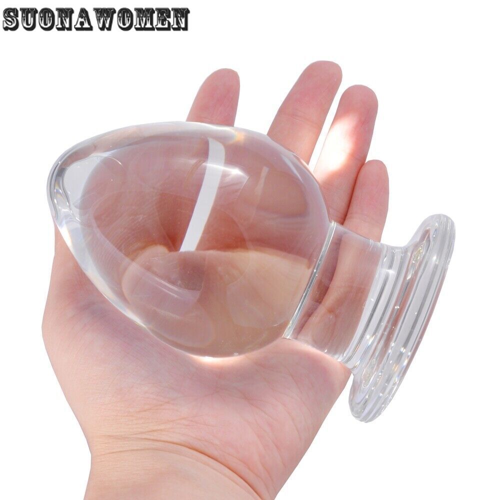 Crystal Glass G-Spot Dildo Anal Butt Plug Masturbation Prostate ...