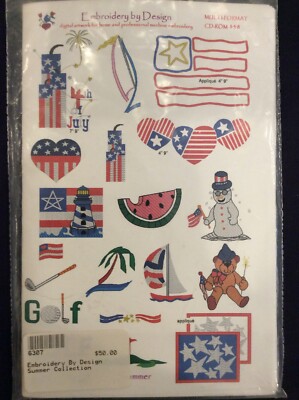 EMBROIDERY BY DESIGN MACHINE EMBROIDERY CD- SUMMER COLLECTION- SHOP ...