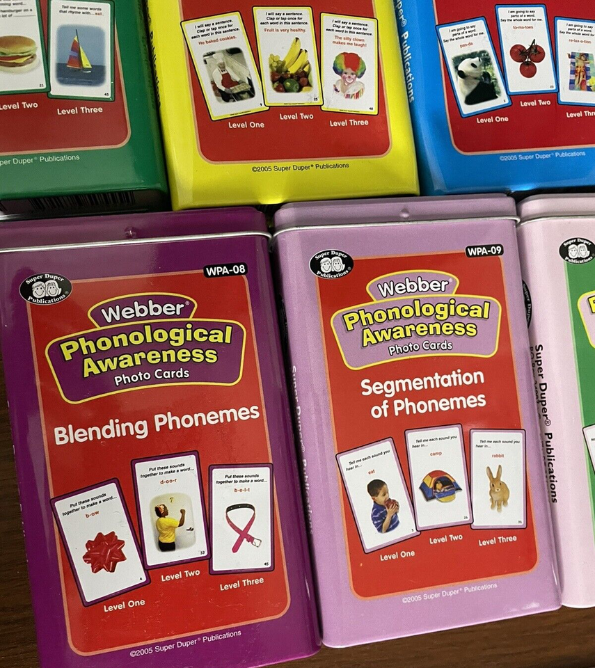 Webber Phonological Awareness Photo Cards Super Duper Set Speech ...