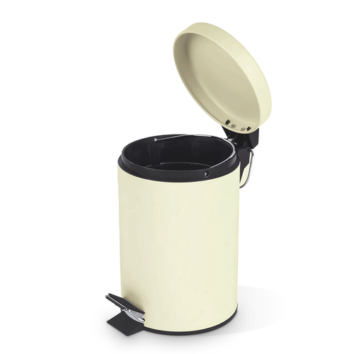 3LTR STAINLESS STEEL SMALL CREAM PEDAL BIN KITCHEN BATHROOM TOILET ...