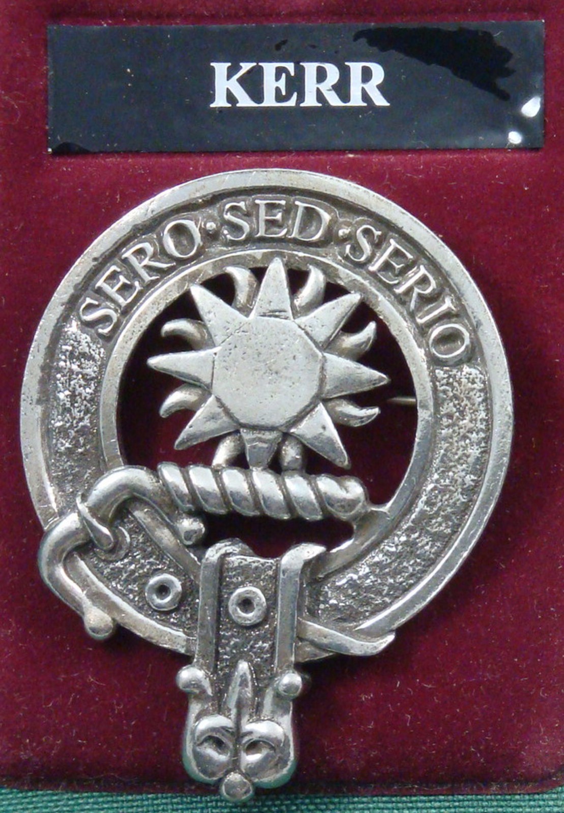 Kerr Scottish Clan Crest Pewter Badge OR Kilt Pin | eBay