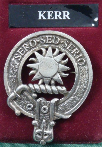 Kerr Scottish Clan Crest Pewter Badge OR Kilt Pin | eBay