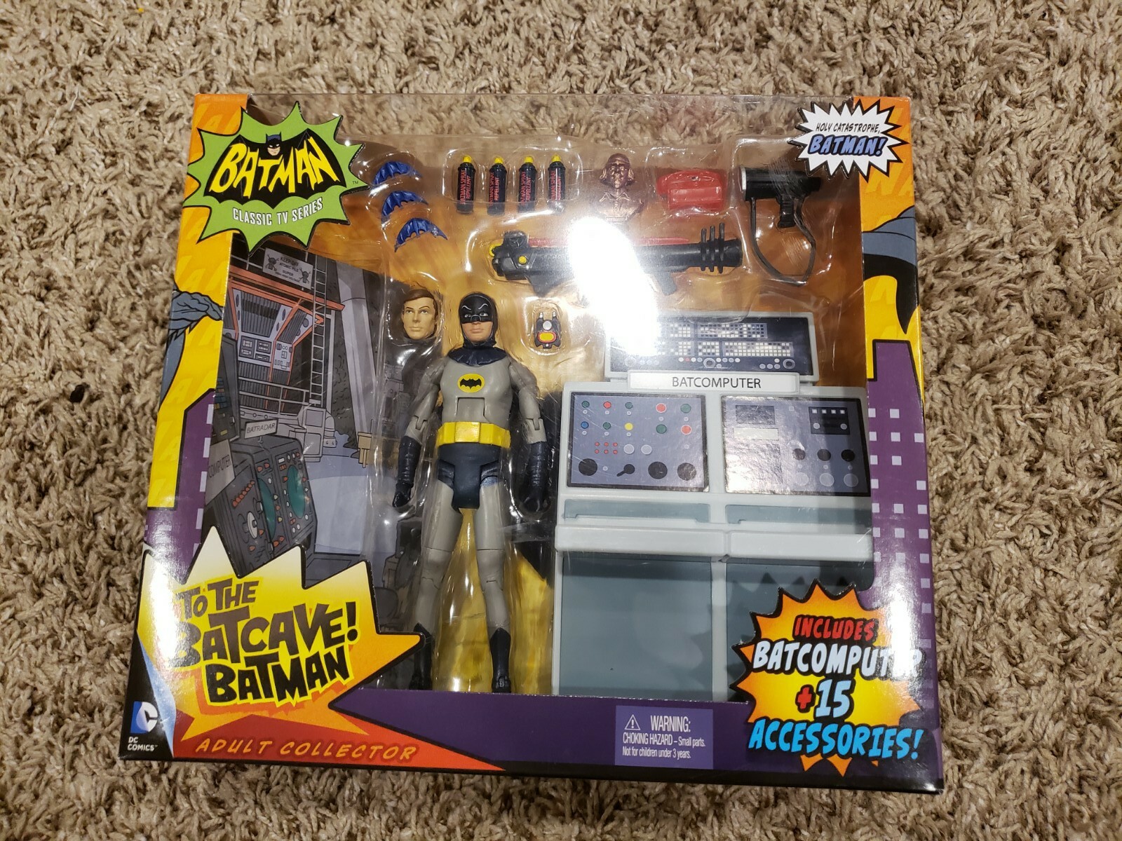 Mattel Batman 66 Classic TV Series Batmobile + 6 Figure + Batcomputer ...
