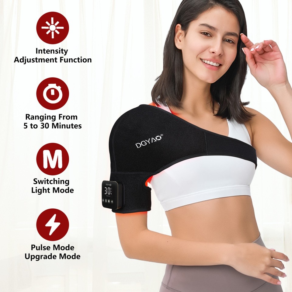 DGYAO Rechargeable Infrared Red Light Therapy Device Shoulder Wrap Pad ...