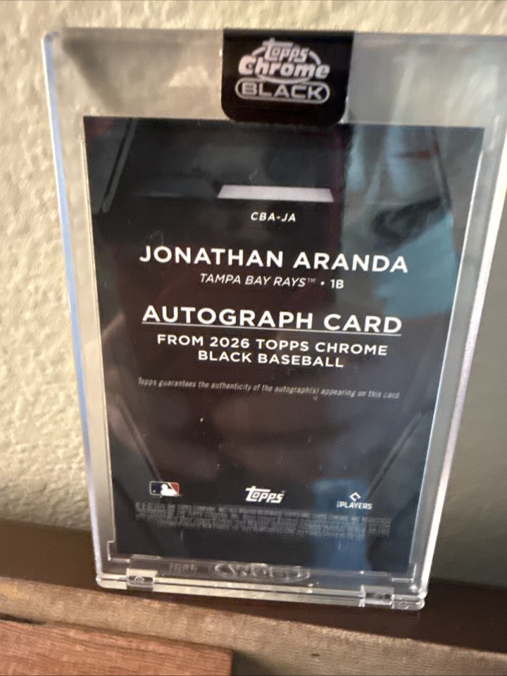 2026 Topps Chrome Black Auto Jonathan Aranda /50 Mini Diamond Refractor ...