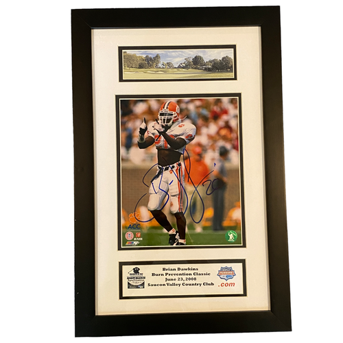 Brian Dawkins Clemson Autographed Framed Picture COA Philadelphia ...
