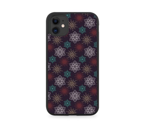 Colourful Snowflakes Rubber Phone Case Snowflake Christmas Winter ...