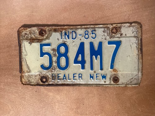 1985 Indiana License Plate Dealer # 584 M7 | eBay