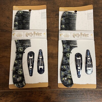 Harry Potter Comb Lot Wide Tooth Snap Clips Hair Hogwarts Wet Dry ...