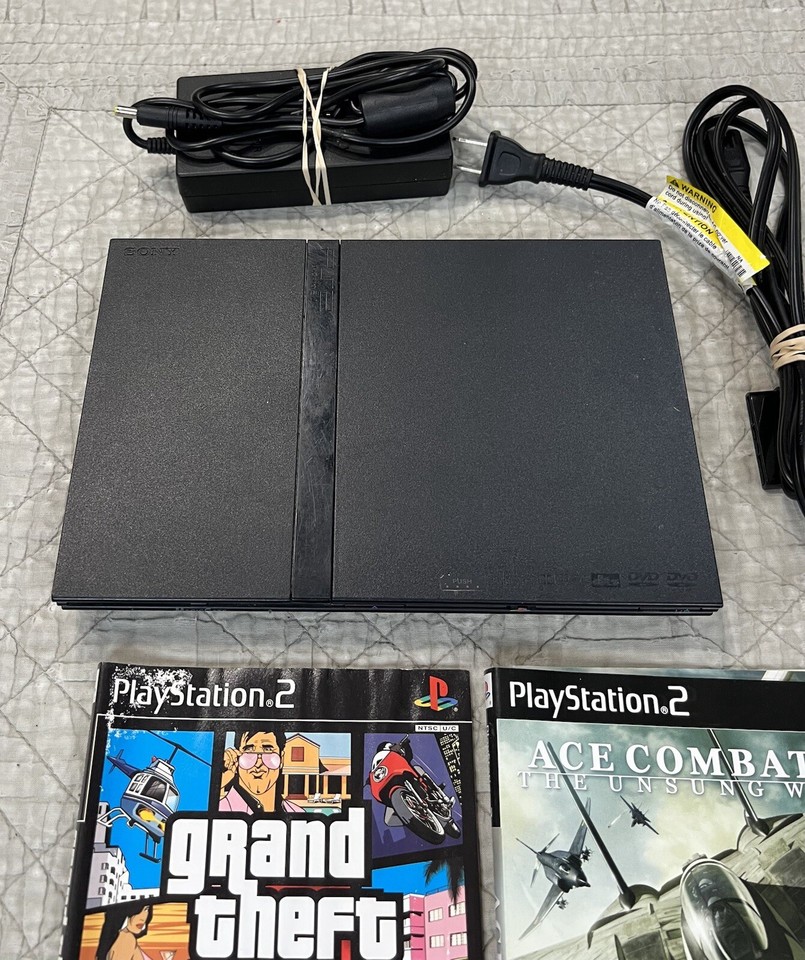 Sony PlayStation 2 PS2 Slim Console With 12 PS2 Games And PS2 ...