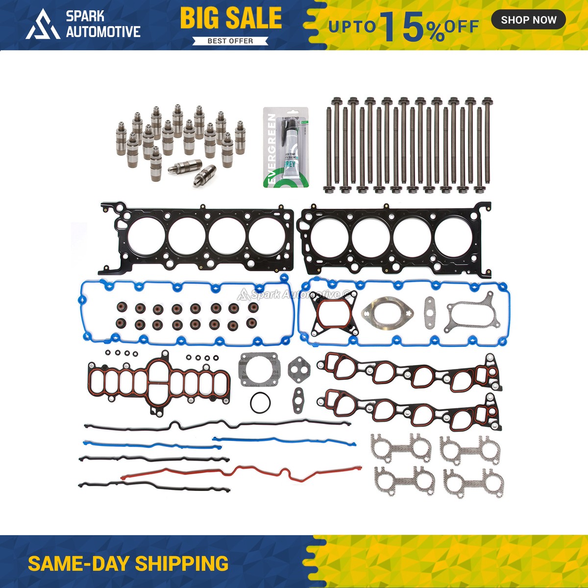 Crown Automotive Engine Gasket Set Engine Parts Crown Automotive 68297850AC Engine Gasket Set ...