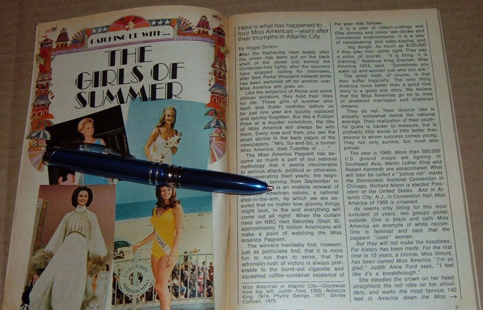 1979 TV ARTICLE~MISS AMERICA~JUDITH FORD~REBECCA KING~SHIRLEY COTHRAN ...