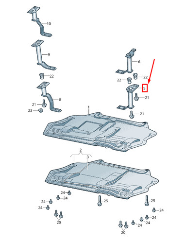 AUDI A3 SPORTBACK 8P LEFT ENGINE SKID PLATE BRACKET MOUNT 5K0825921A NO ...