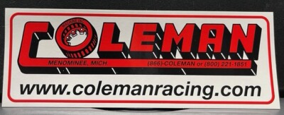 "VRHTF NHRA VERY COOL "COLEMAN MENOMINEE MI " 3" X 8" STICKER | eBay