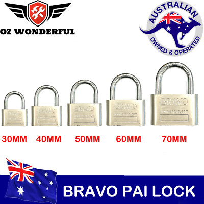 Bravo Padlock Shackle Spare Keys Luggage Suitcase Locker Security Lock ...