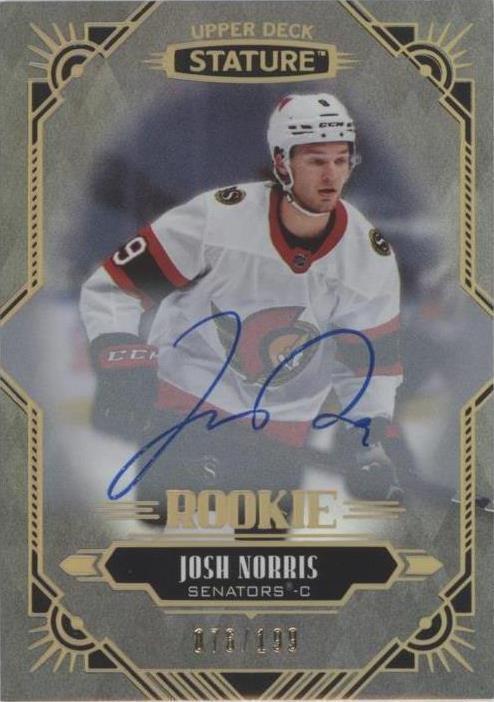 2020-21 Upper Deck Stature - Rookies Josh Norris #195 Autographs /199 ...
