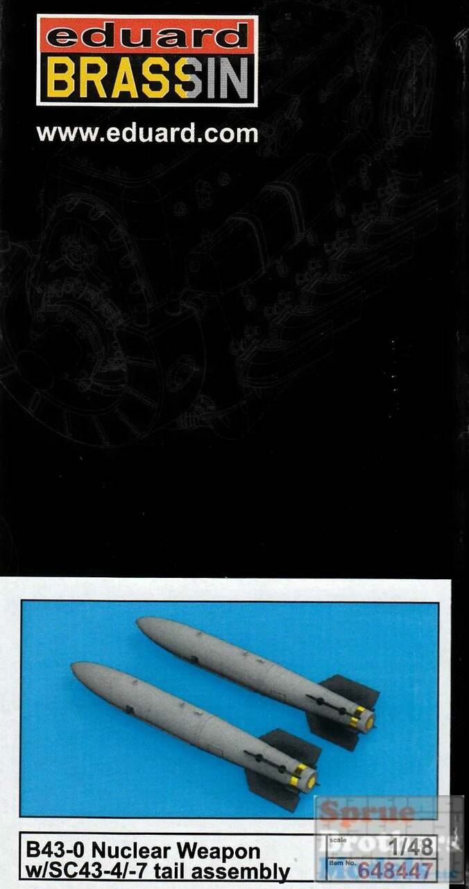 Eduard BRASSIN B43-0 Nuclear WPN w/ SC43-4/-7 Tail Assembly in 1/48 ...