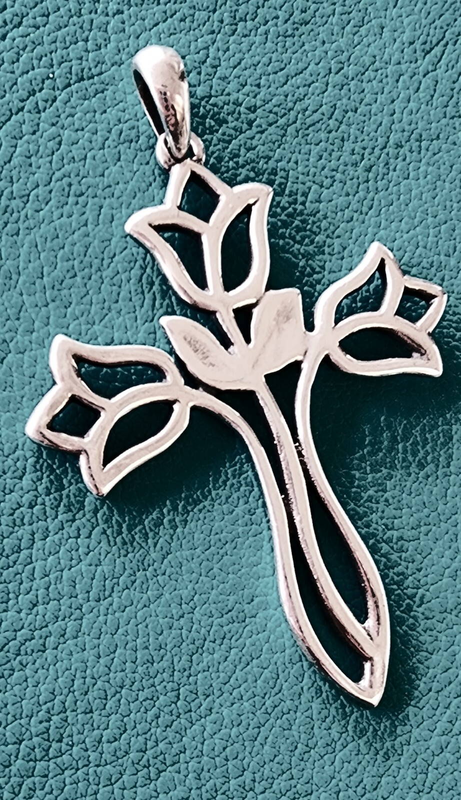 Retired James Avery LARGE Retired Tulip Cross Pendan… - Gem
