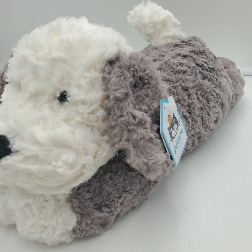 Jellycat Tumblie Sheep Dog Soft Toy Sheepdog Gray White | eBay