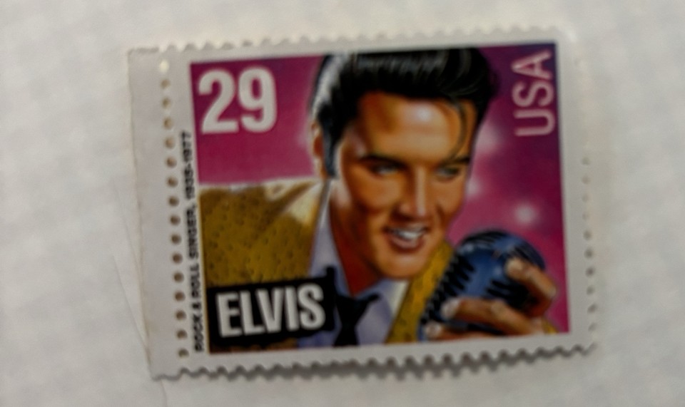 Vintage Elvis Presley Stamp Postage 29 Cents USA Ephemera King Rock ...