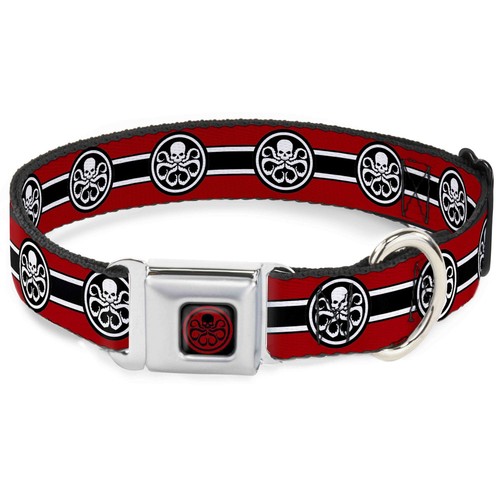 MARVEL AVENGERS Dog Collar MCAS-HYDRA Logo Full Color Black/Red HYDRA ...