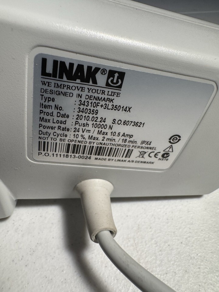 Linak 340359 Patient Lift Actuator Hillrom Hoist off of Liko Viking M ...