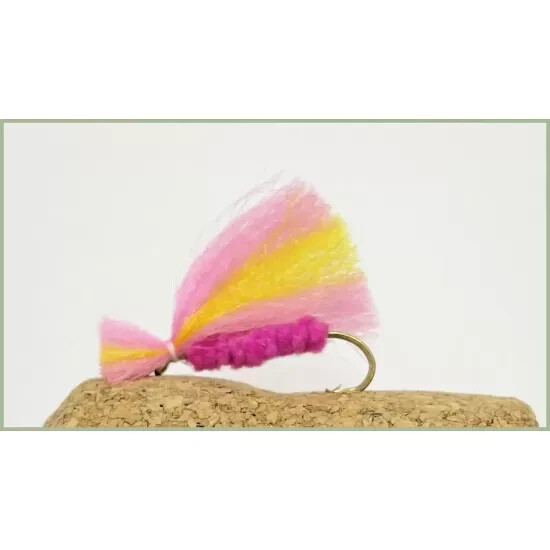 Bung Trout Flies, 6 Pack Pink & Yellow Bung, Size 10, Good Indicator ...