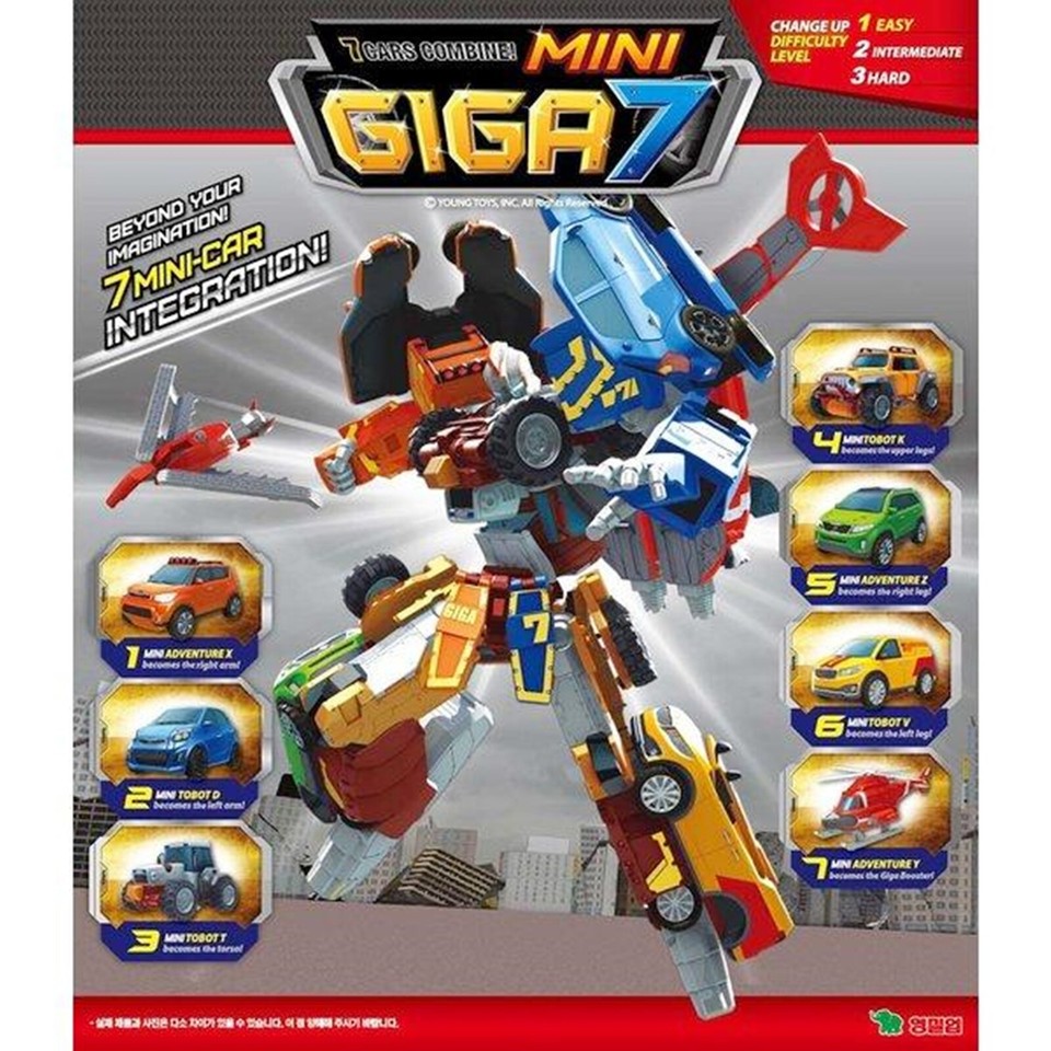 TOBOT 2021 MINI MAGMA 6 & MINI GIGA 7 Combine Transformer Robot Set ...