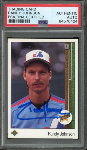 Randy Johnson Signed 1989 Upper Deck Rookie Baseball Card (PSA/DNA ...