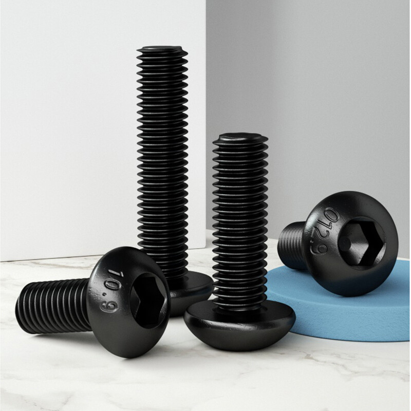 Grade 12.9 Allen Socket Screws Pan Head Bolts Black Alloy Steel M2-M12 ...