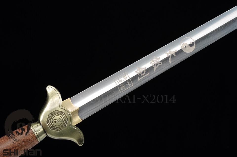 Chinese Kungfu Jian YIN YANG Tai Chi Sword Stainless steel Soft blade ...